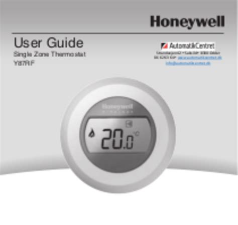Mode Demploi Honeywell Round Wireless Modulation Y87rf 10 Des Pages