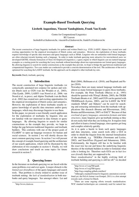 Pdf Example Based Treebank Querying