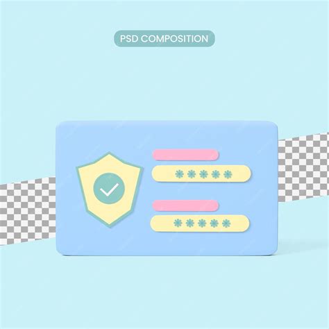 Premium Psd Safety Verification User Authorization Web Security Concept 3d Rendering Icon