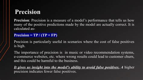 Model Performance Metrics Accuracy Precision Recall Pptx Email