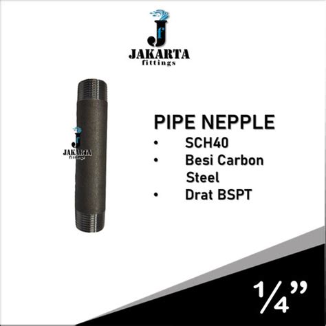 Jual Pipe Nepple Besi Carbon Steel Sch40 Sch 40 14x100 Mm Kab