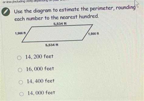 Solved Or Less Including Ero Dep Endin U N Use The Diagram To Estimate The Perimeter