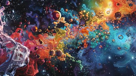 Vibrant 3d Enzyme And Protein Interaction Glowing Molecules Digital