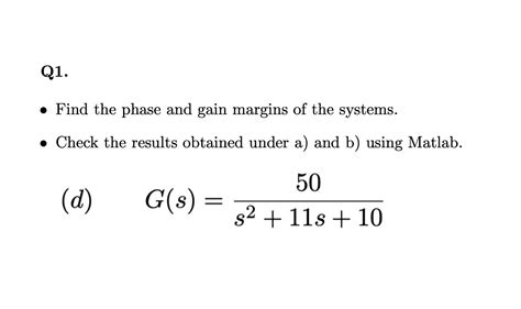 Solved Please Do Not Forget The Matlab Part Which Is