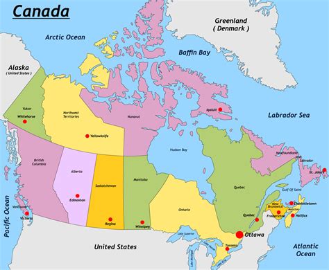 Canada Map With Surrounding Borders FreeVectors