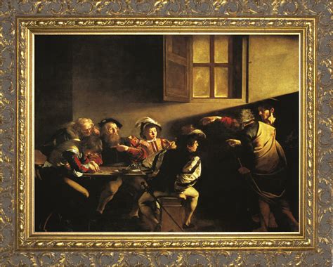 The Calling Of St Matthew Caravaggio Ornate Gold Framed Art Catholic To The Max Online