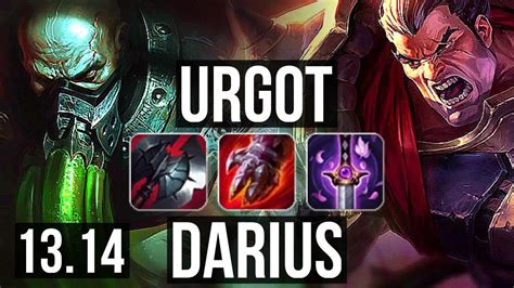 URGOT Vs DARIUS TOP Rank 3 Urgot 4 1 13 1 2M Mastery 300 Games