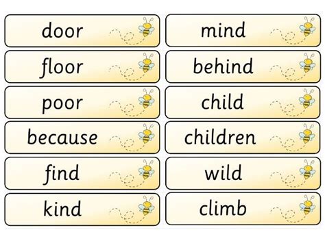 Common Exception Words Pack Years 1 6 Teaching Resources