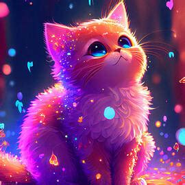 Cute Cat 3 Mixed Media By Sampadart Gallery Fine Art America