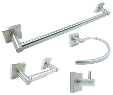 Pamex Vina Collection Set With Towel Bar Contemporary Bathroom Accessory Sets By