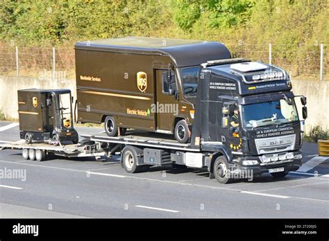 Daf Flat Platform Recovery Delivery Lorry Truck Loaded Ups Electric
