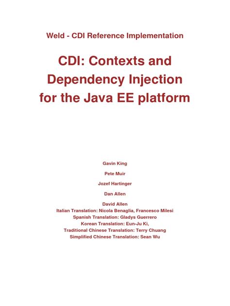 Cdi Reference Guide Pdf Enterprise Java Beans Java Programming Language