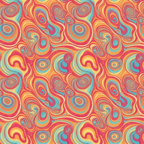 Premium Ai Image Colorful Abstract Bright Groovy Seamless Pattern