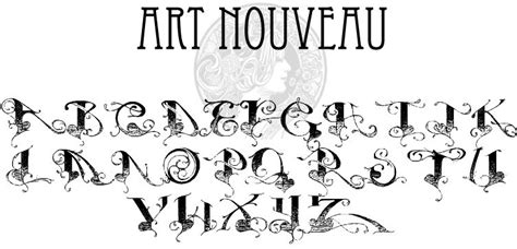 Artnouveau4 Sample 752×362 Art Nouveau Lettering Lettering Fonts