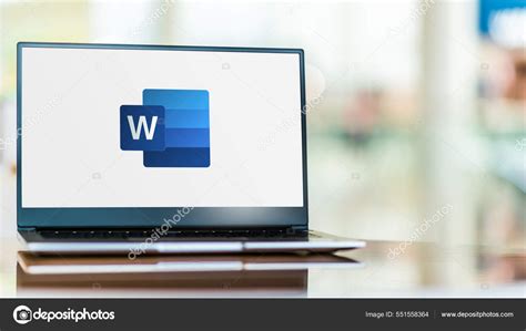 Poznan Pol Sep 2020 Laptop Computer Displaying Logo Microsoft Word