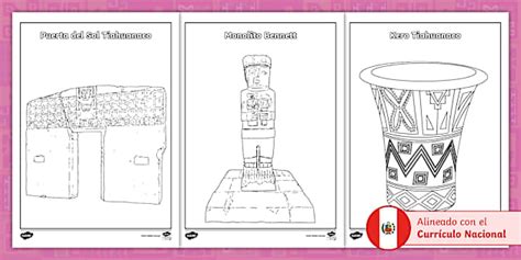 Hojas De Colorear Cultura Tiahuanaco Recursos Educativos