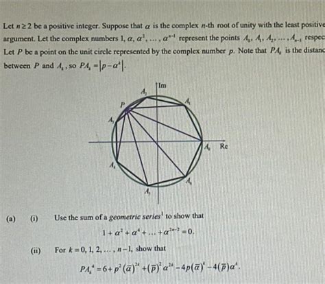Solved Let N≥2 Be A Positive Integer Suppose That α Is The