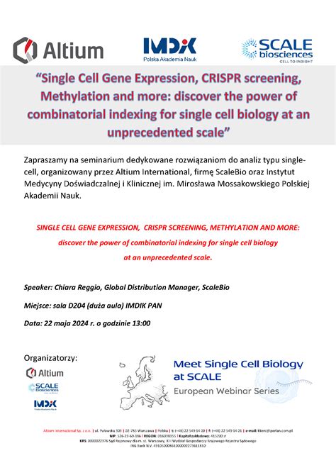 Seminarium Single Cell Gene Expression Crispr Screening Methylation And More Discover The
