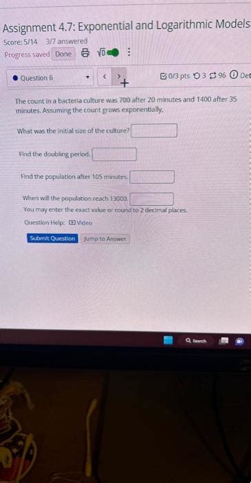 Solved Assignment 4 7 Exponential And Logarithmic Models