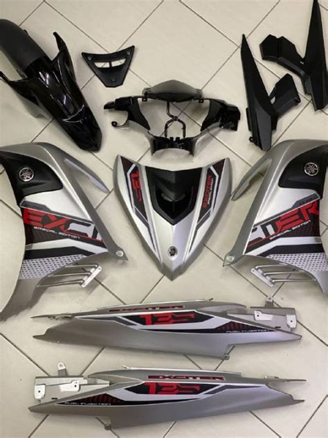 Coverset Bodyset Lc Lc135 Oem Doctor V1 V2 V3 V4 V5 V6 V7 Exciter Silver 2021 Stripe Tanam