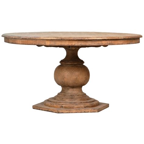 One Allium Way Yves 59 Inch Round Reclaimed Pine Antique Natural