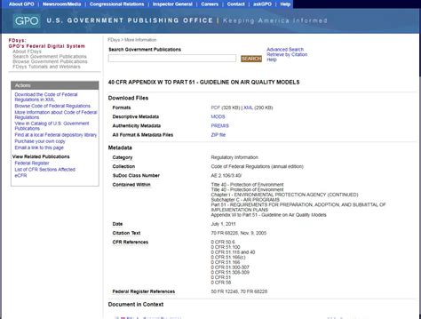 40 Cfr Appendix W To Part 51 Guideline On Air Quality Models Airport Air Quality Resource Library