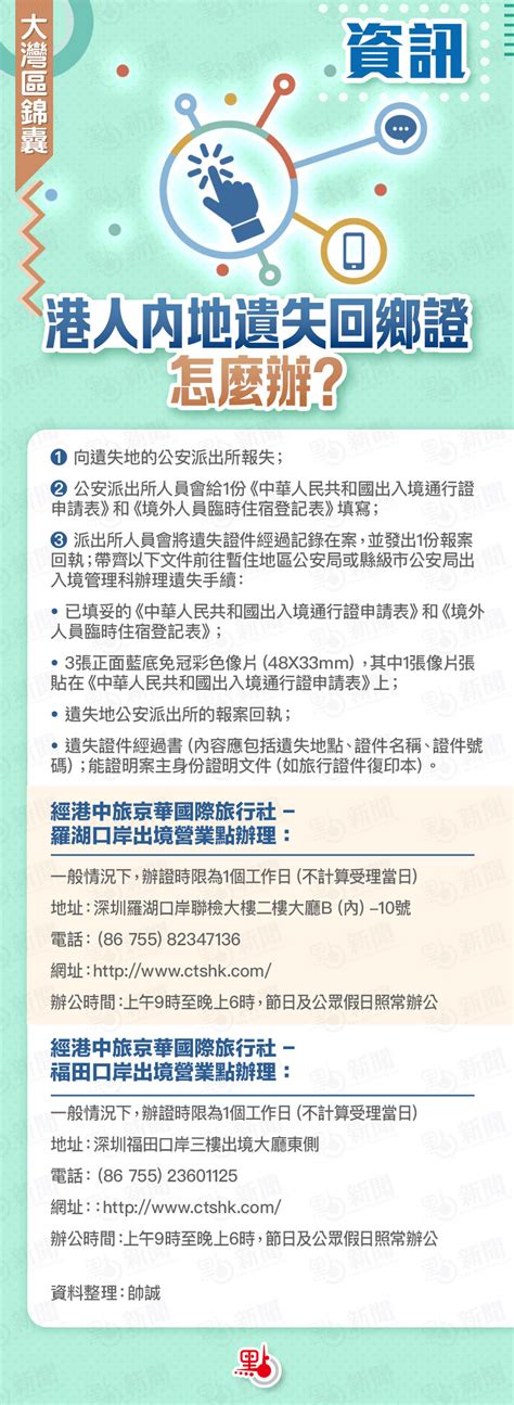 大灣區錦囊·資訊｜港人內地遺失回鄉證怎麼辦？ 大灣區錦囊 點新聞