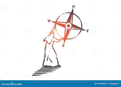Dubai Compass Design Map Artprint Cartoon Vector