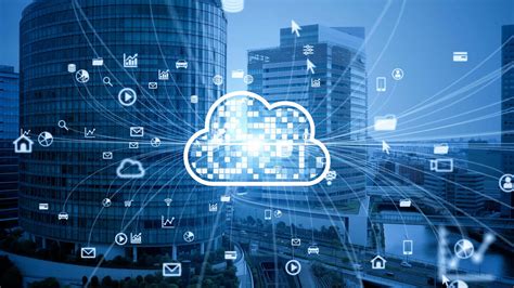 Download Cloud Computing Network Over Cityscape Wallpaper