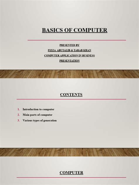 basics of computer pdf computer hardware computer architecture