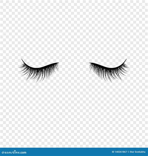 Black Eyelashes False Eyelashes Stock Vector Illustration Of
