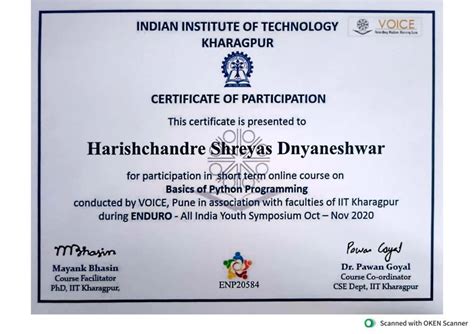 shreyas h on linkedin iitkharagpur pythonprogramming continuouslearning skilldevelopment…