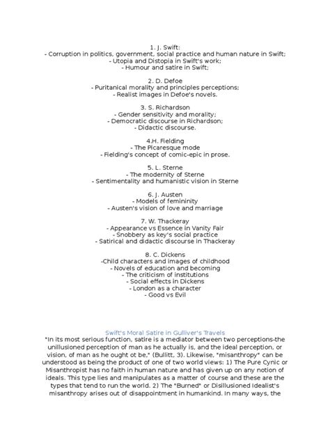 J Swift And D Defoe Pdf Utopia Gullivers Travels