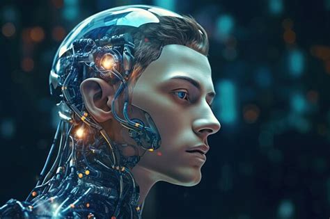 Premium Ai Image Cyborg Or Digitally Improved Human Artificial