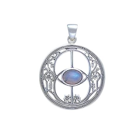Colgante Vesica Piscis Piedra Lunar Bindi Esoterismo Espiritualidad Y