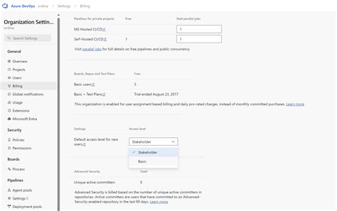 Azure Devopsset Default Access Level