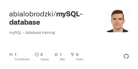 github abialobrodzki mysql database mysql database training