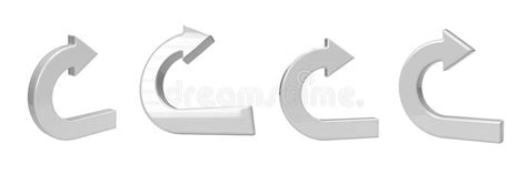 Four White 3d Return Symbols Stock Illustration Illustration Of Symbol Attempt 366149582