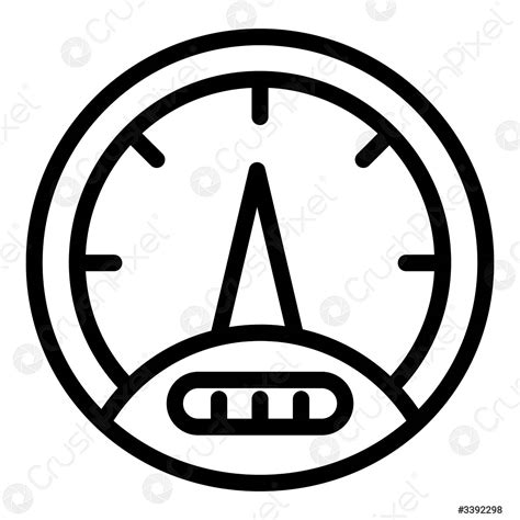 Car Gauge Icon Outline Style Stock Vector 3392298 Crushpixel