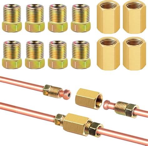 Eoppen 15pieces 716 Inch 24 Threads Brake Line Fittings
