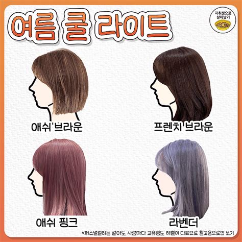 얼굴 확 살아보이는 퍼스널 컬러별 염색 추천서 자취생으로 살아남기