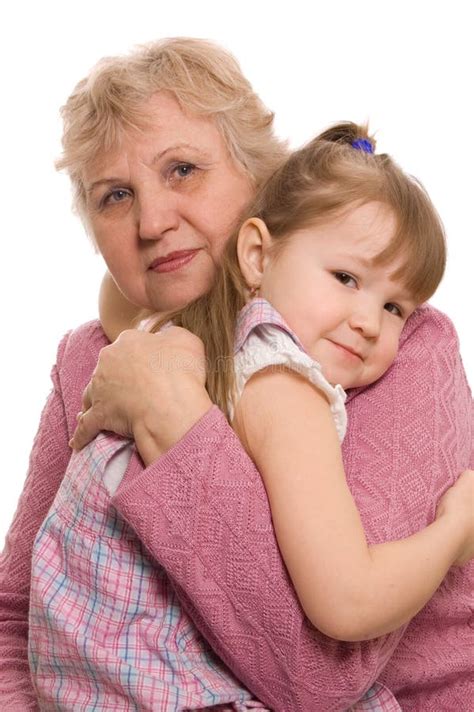 La Donna Anziana Con La Nipote Fotografia Stock Immagine Di Signora