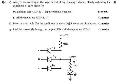 Solved Q A Analyze The Working Of The Logic Circuit Of Chegg