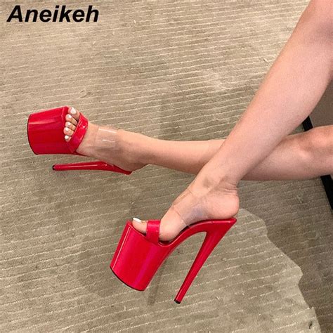 Leather High Heel Platform Mules Modern Platform High Heel Mules 16