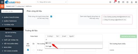 Webform Hướng Dẫn Sử Dụng Cloudprocrm
