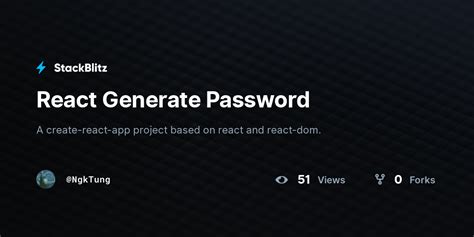 React Generate Password Stackblitz