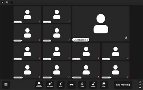 노트북 데스크톱 및 휴대폰용 Ui Ux 템플릿 사용자 13명을 위한 화상회의 Ui 프리미엄 벡터