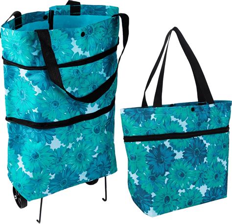 Viitech Collapsible Shopping Trolley 26X46cm Oxford Cloth Waterproof