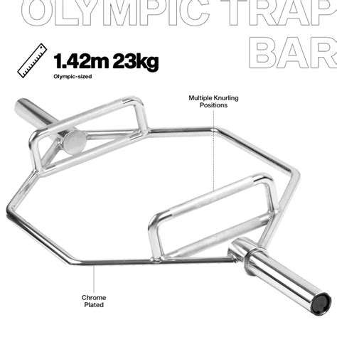 Olympic Trap Bar Hex Barbell Chrome Plated Lazada Ph