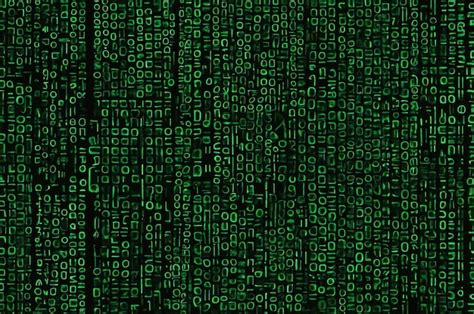 Green Code Patterns Inspired By Classic Matrix Style Premium Ai